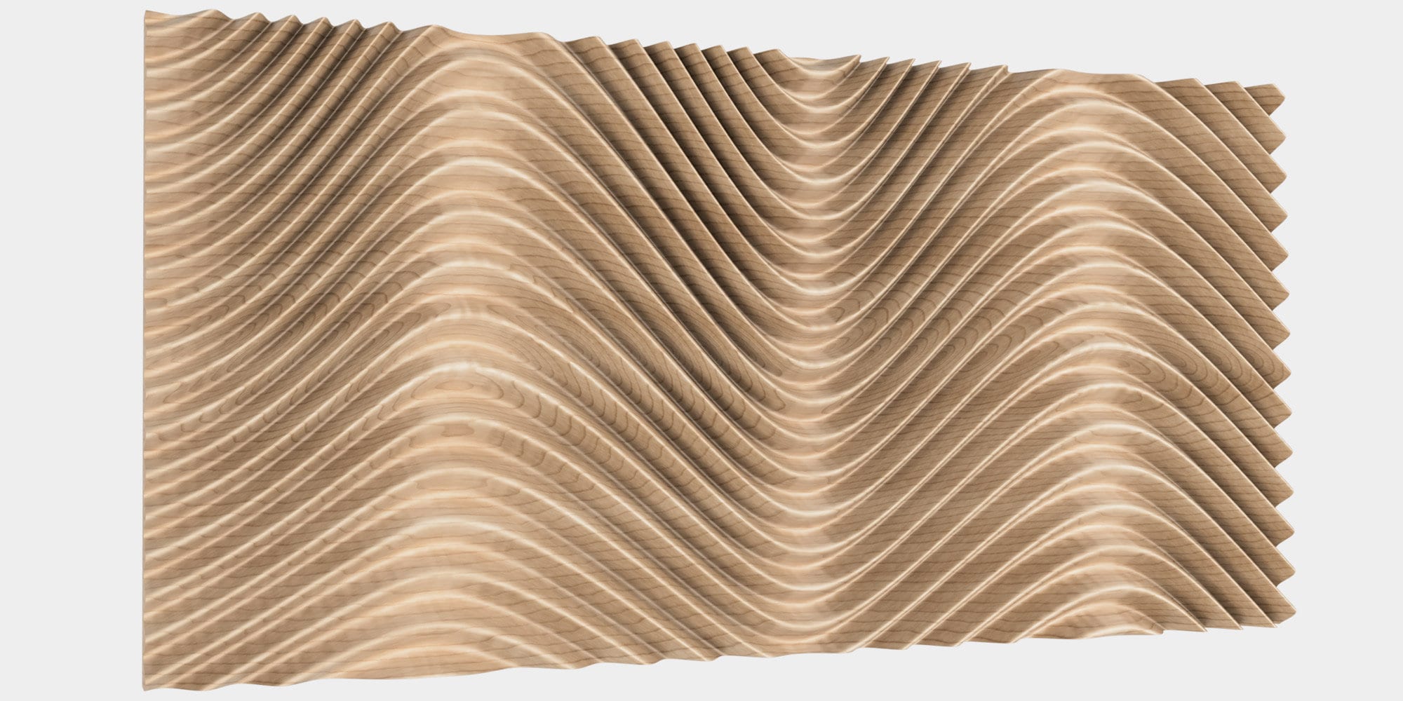 Beautiful Wave Panel Wall Art. High Quality STL File for CNC Machining ...