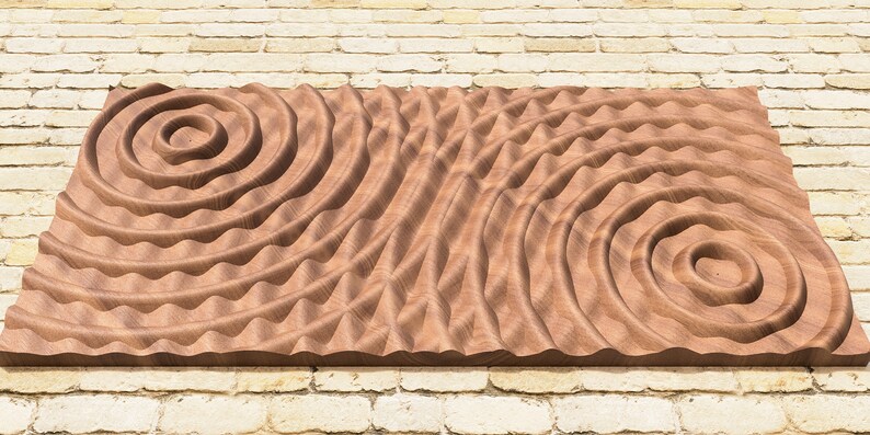 Water Ripples Wave Panel Art. Digital Download STL File for CNC Carving ...