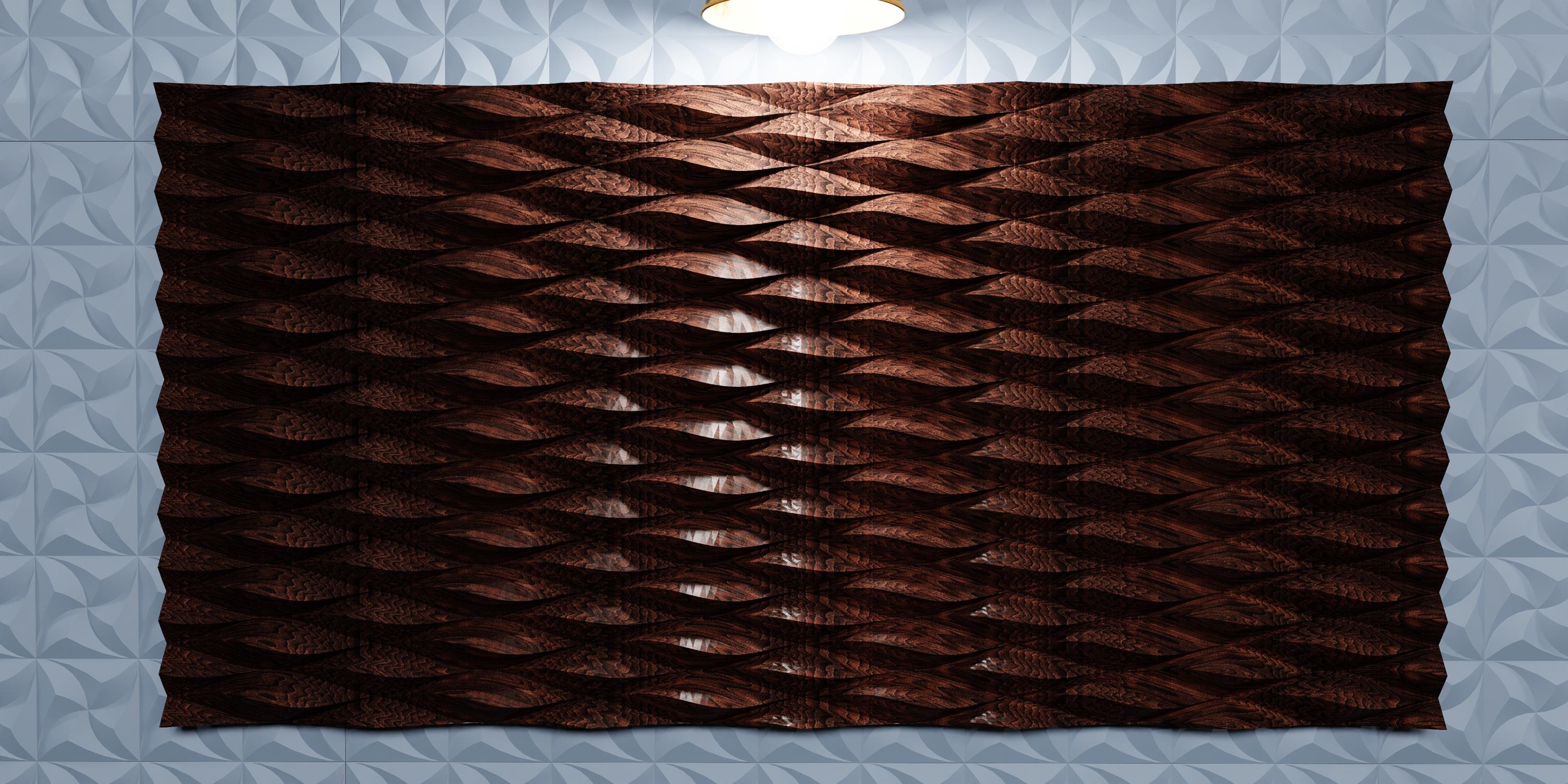 Tessellated Geometric Wall Panel CNC STL File 3D Relief Acoustic Tile ...