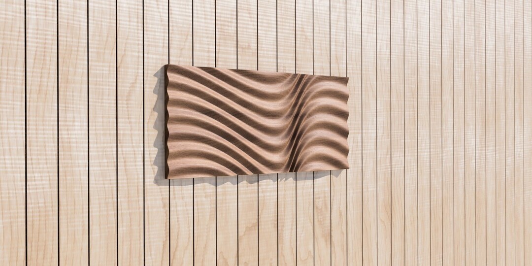 Digital CNC Wave Wall Panel Art Download Instant Downloadable Design ...