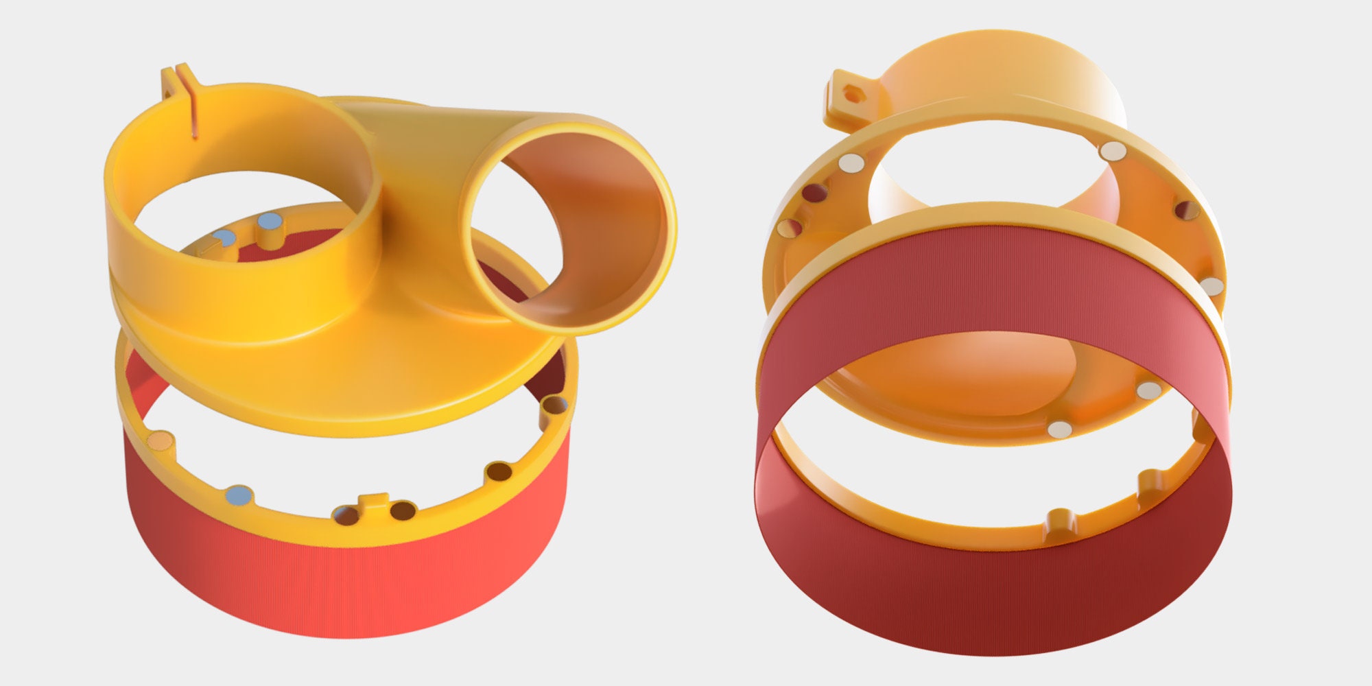 Innovative Modular Cyclonic Dust Boot System for 80mm CNC Router. STL ...