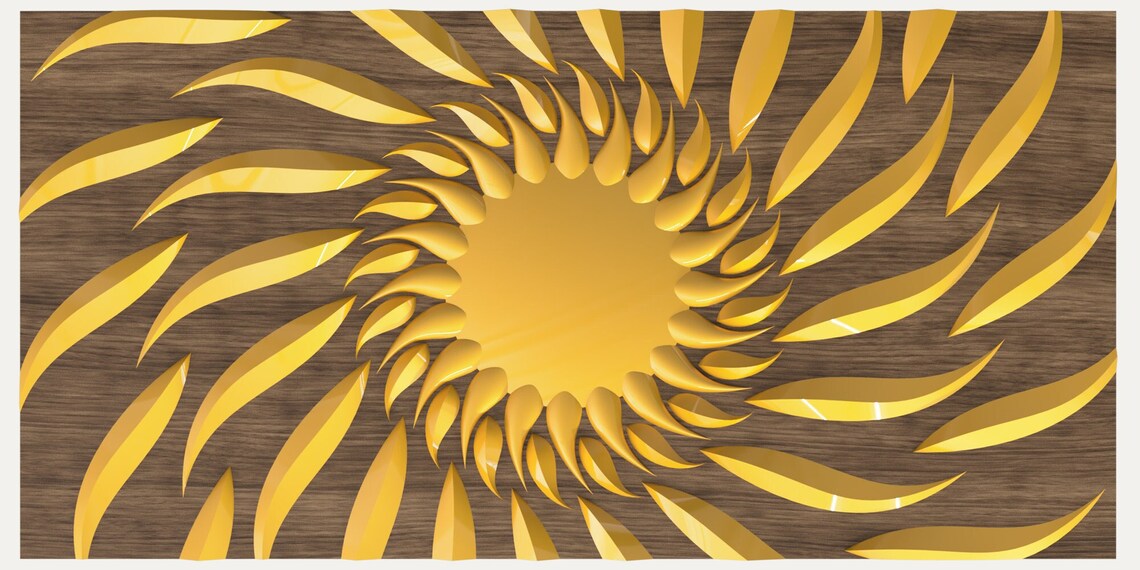 Fiery Sun Wall Art Panel. Downloadable STL File for CNC Machining. - Etsy