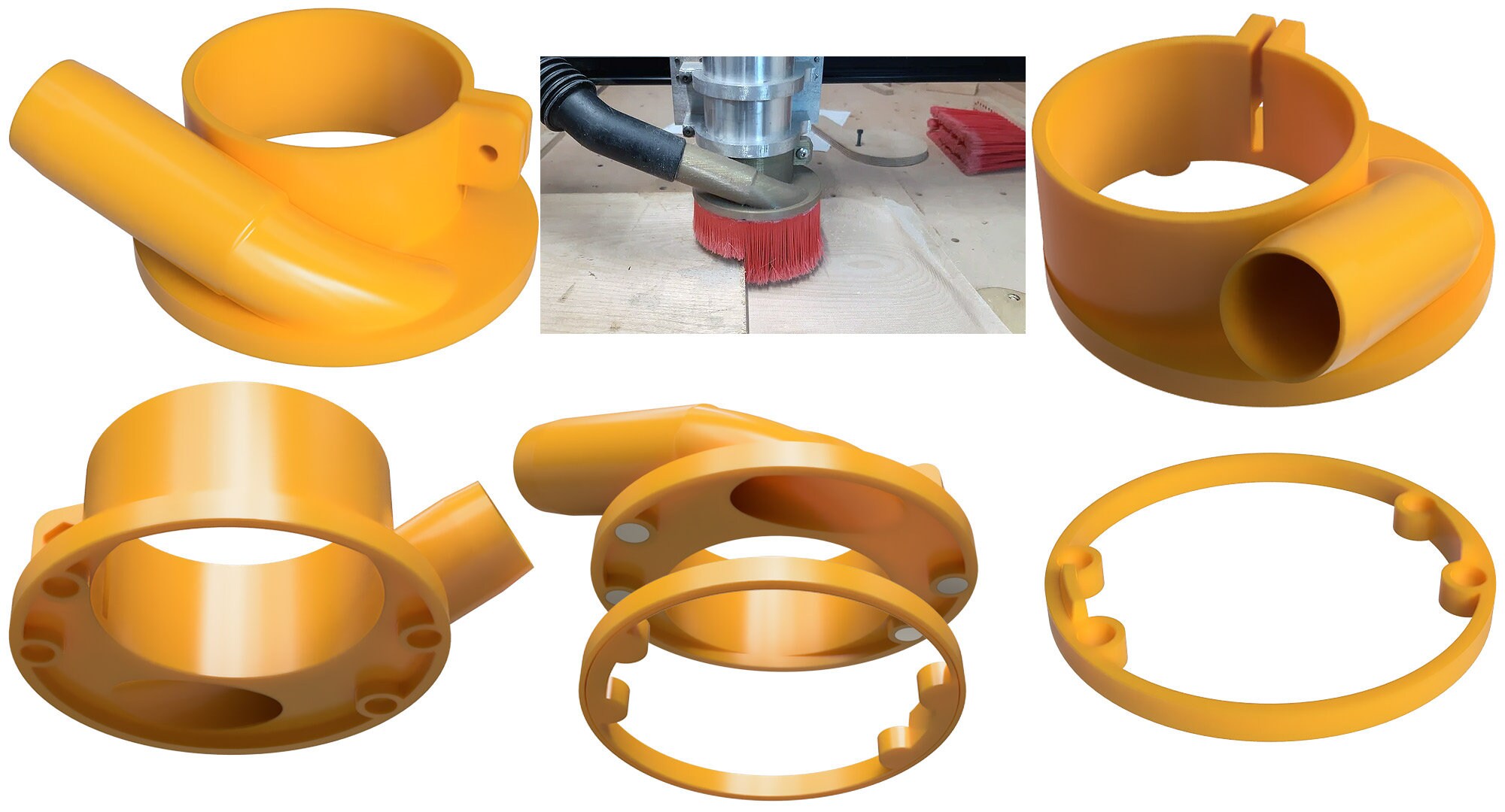 Innovative Modular Makita Router Cyclonic Dust Boot System for CNC. 3 ...