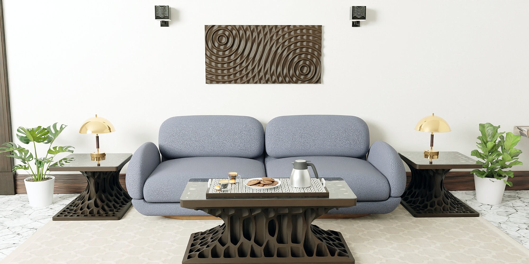 Water Ripples Wave Panel Art. Digital Download STL File for CNC Carving ...