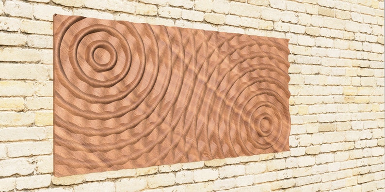 Water Ripples Wave Panel Art. Digital Download STL File for CNC Carving ...