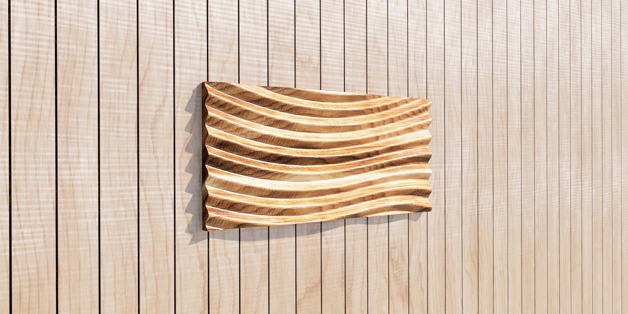 Smooth Flowing Wave Wall Art Panel. Downloadable STL File for CNC ...