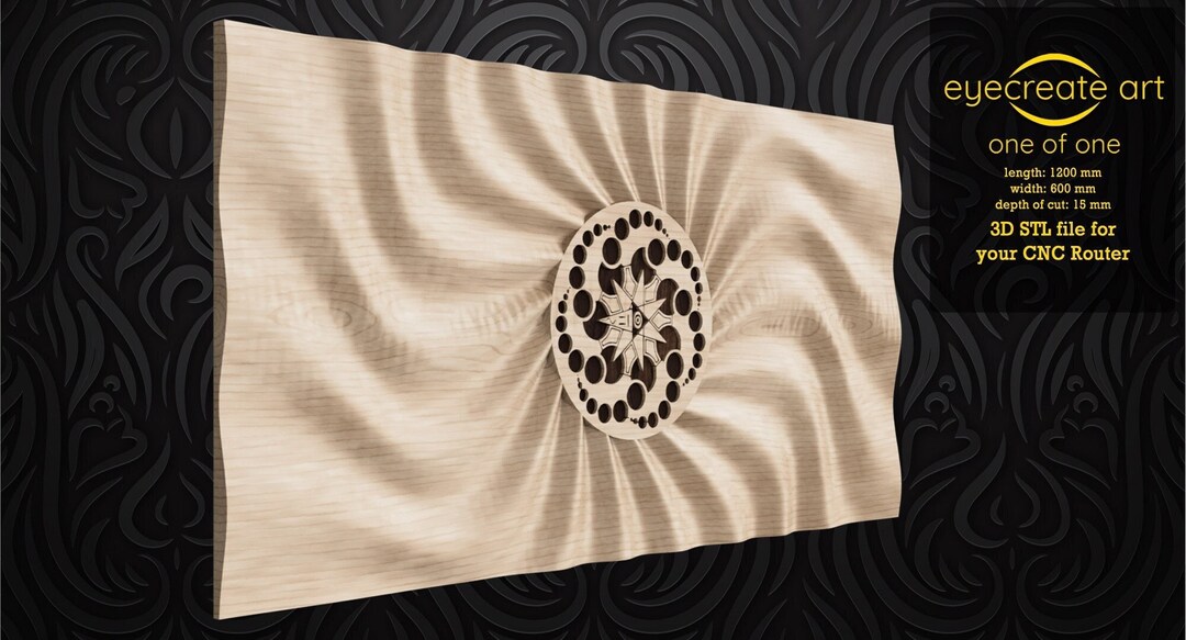 Crop Circle Designs Captured in 3D Wall Art Panels 4 STL Files for CNC ...