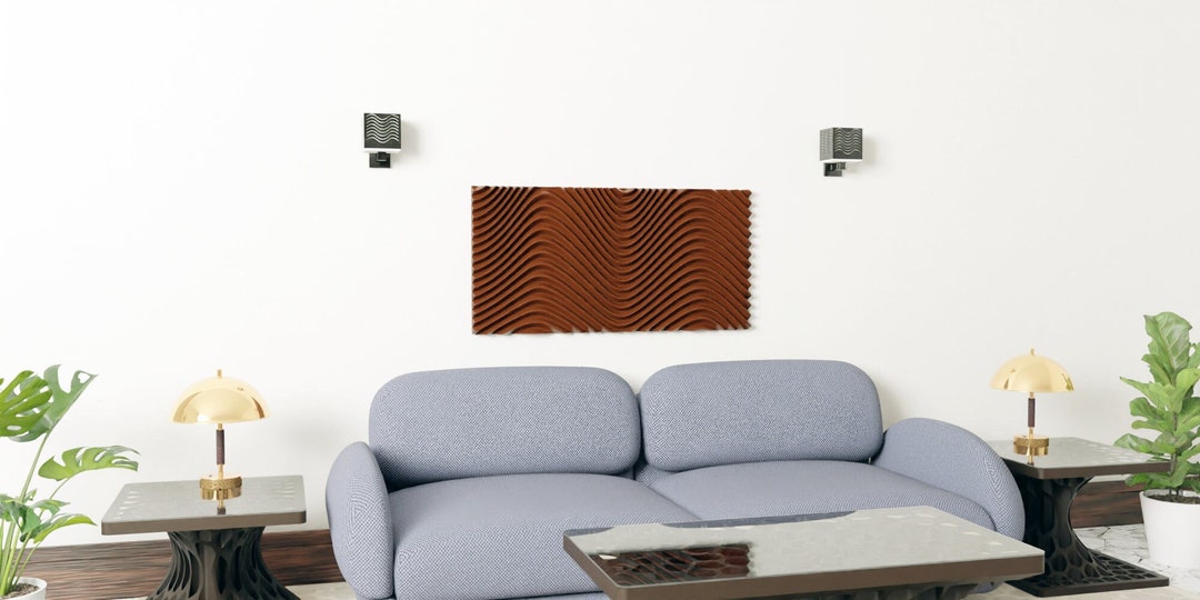 3D Wave Panel Wall Art STL File: CNC Machining Project - Etsy