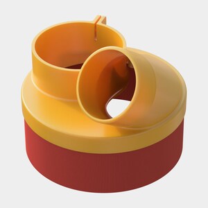 Innovative Modular Cyclonic Dust Boot System for 80mm CNC Router. STL ...