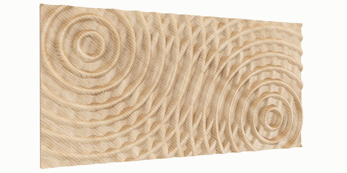 Water Ripples Wave Panel Art. Digital Download STL File for CNC Carving ...
