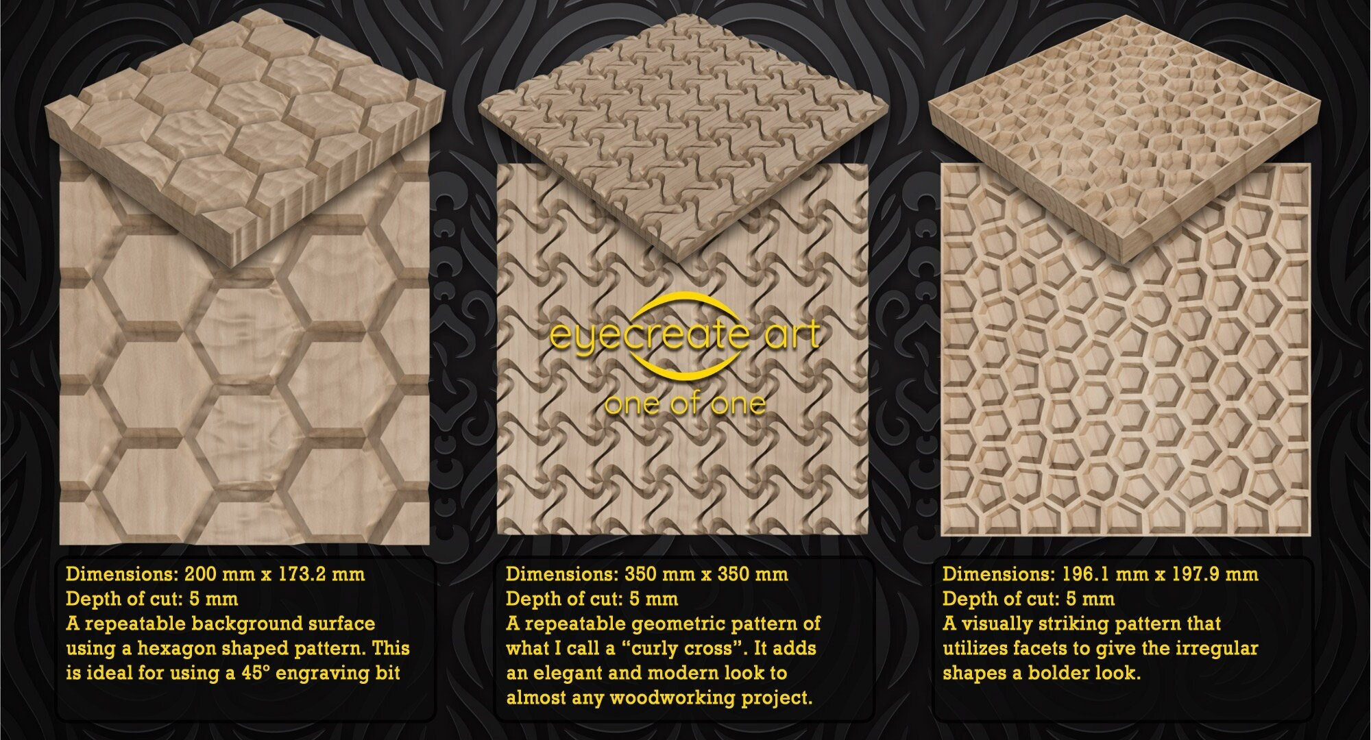 Tiling Surface Patterns STL Files for CNC - Etsy