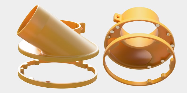 Innovative Modular Cyclonic Dust Boot System for 80mm CNC Router. STL ...