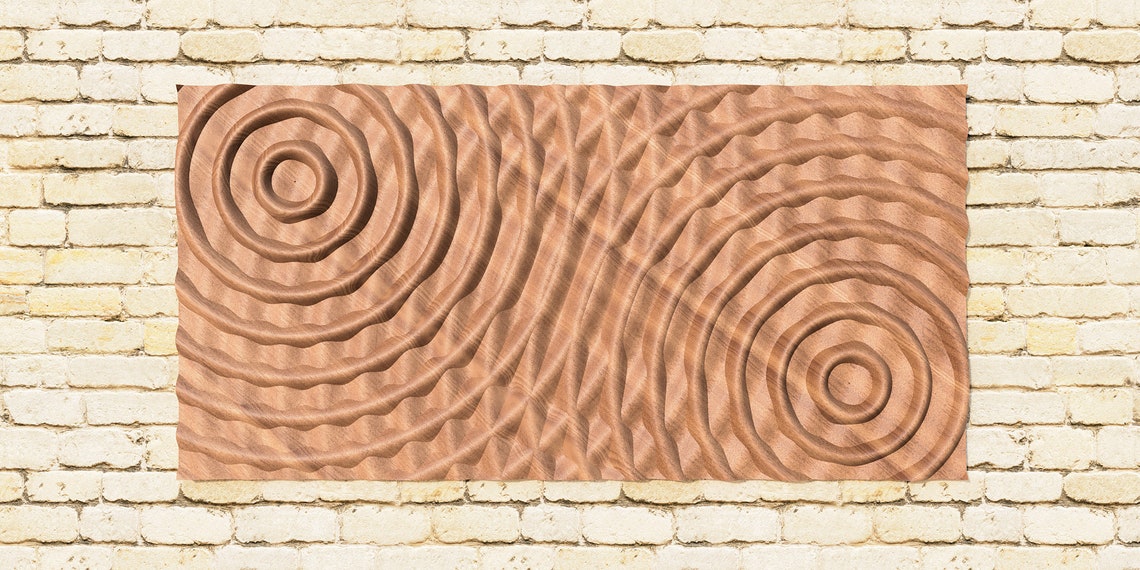 Water Ripples Wave Panel Art. Digital Download STL File for CNC Carving ...