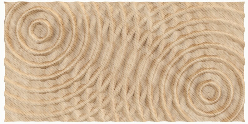 Water Ripples Wave Panel Art. Digital Download STL File for CNC Carving ...