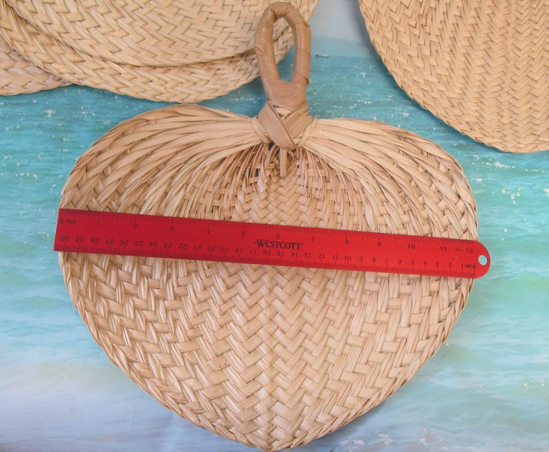 Large Raffia Fans Set of 4 large 1112 Wide Wedding Fan, Palm Leaf Fan ...