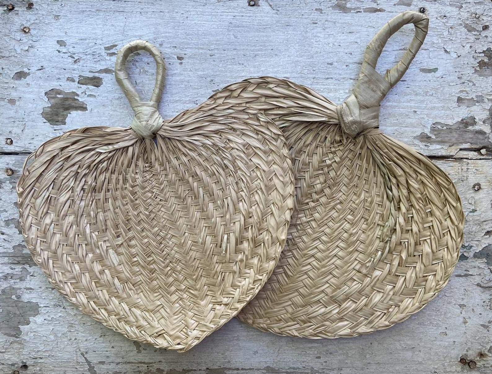 Large Raffia Fans Set of 4 large 1112 Wide Wedding Fan, Palm Leaf Fan ...