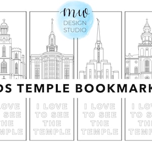 Digital Download Bookmarks for Coloring of LDS Temple. St. George ...