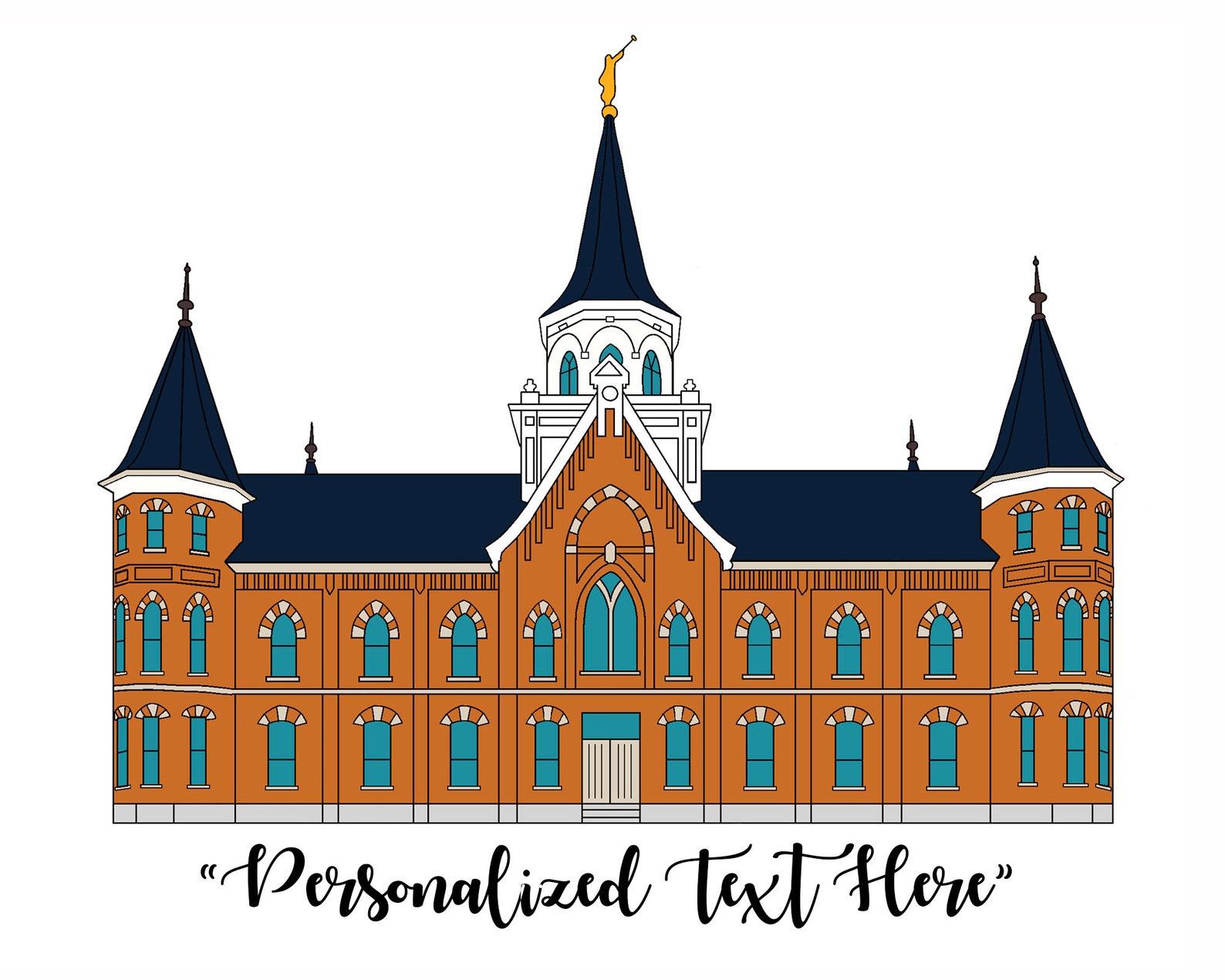 Provo City Center LDS Temple - 8x10 Print of Digital Drawing - Wall Art ...