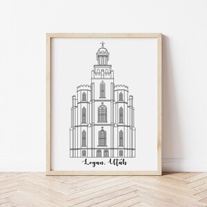 Logan, Utah LDS Temple - 8x10 Print of Digital Drawing - Wall Art - Etsy