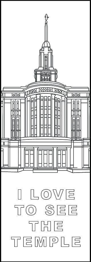 Digital Download Bookmarks for Coloring of LDS Temple. St. George ...