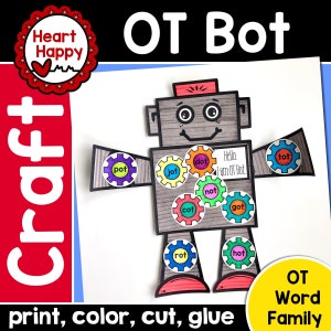 OT Bot Short O Craft OT Word Family Craft Printable Kids - Etsy