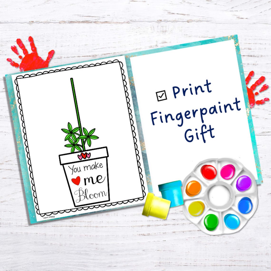 Bluebonnet Craft, Kids Printable Craft Template, Texas Craft, Finger ...