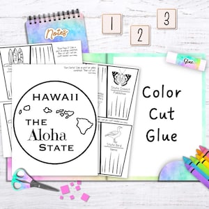 Hawaii State Symbols, Kids Printable Craft Template, 50 States, US ...