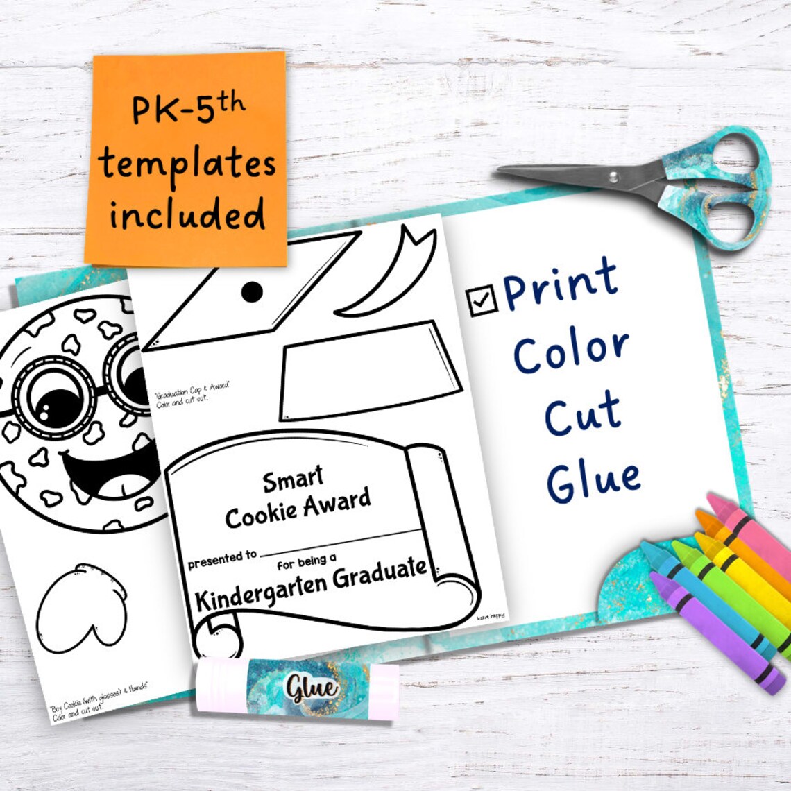 Smart Cookie Award Craft, Kids Printable Craft Template, Graduation ...