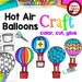 Hot Air Balloon Kids Printable Craft Template, New Mexico State Symbols ...