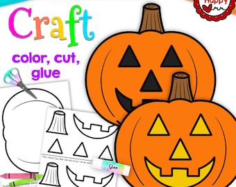 Haunted House, Candy Corn Kids Printable Craft Template, Halloween ...