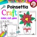 Poinsettia Kids Printable Craft Template, Winter Craft, Christmas Paper ...