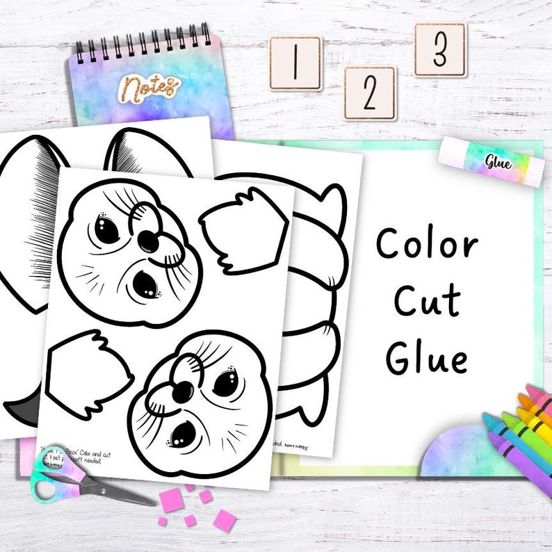 Fennec Fox Craft, Kids Printable Craft Template, Desert Animals, Letter ...