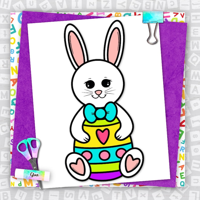 Easter Bunny Craft, Kids Printable Craft Template, Spring Craft ...