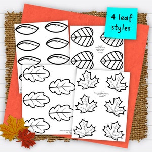 Fall Leaf Wreath Kids Printable Craft Template, Kids Autumn Craft ...