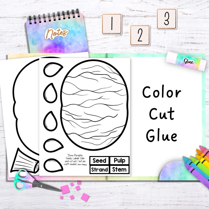 Pumpkin Labeling Craft, Kids Printable Craft Template, Fall Craft ...