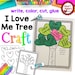 Self Affirmation I Love Me Tree Kids Printable Kids Craft Template ...