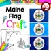 Maine Flag Craft, Kids Printable Craft Template, Maine State Symbols ...