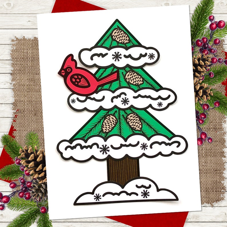 Winter Tree Kids Printable Craft Template, Winter Craft, Printable Kids ...