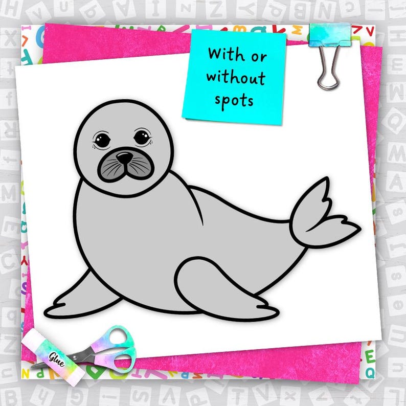 Seal Craft, Kids Printable Craft Template, Ocean Animals, Arctic ...