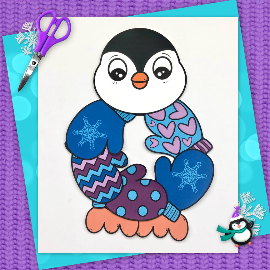 Penguin Kids Printable Craft Template, Winter Craft, Paper Crafts ...