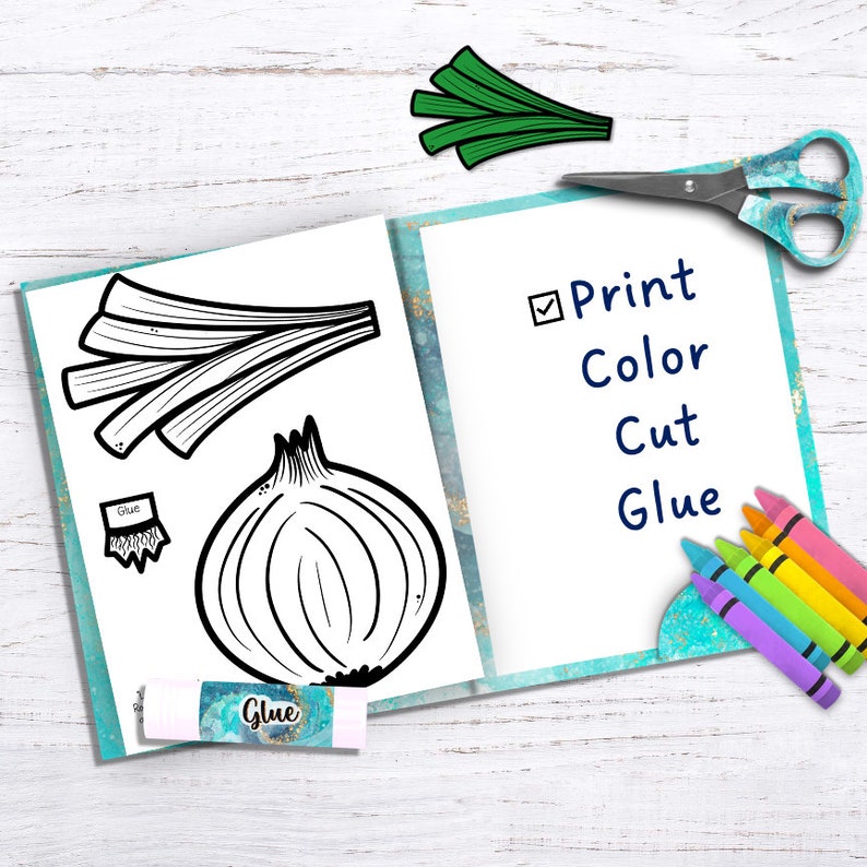 Onion Craft, Kids Printable Craft Template, Vegetable, Nutrition, State ...