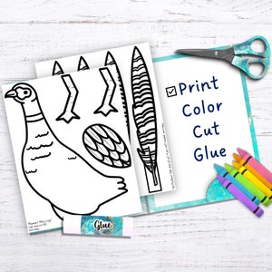 Pheasant Craft, Kids Printable Craft Template, S Dakota State Symbols ...