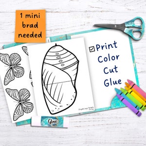 Butterfly Craft, Kids Printable Craft Template, Insect Craft, Spring ...