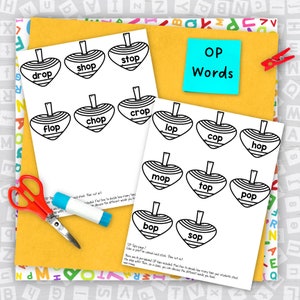 OP Top Shop,short O Craft,op Word Family Craft,printable Kids Craft ...