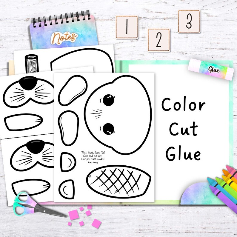 Beaver Craft, Kids Printable Craft Template, Wetland Animal, Oregon ...