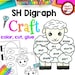 SH Digraph Craft, Kids Printable Craft Template, Sheep Craft, Phonics ...