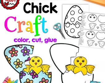 Chick Craft Template | Farm Animal Activities | Paper Bag Puppets ...