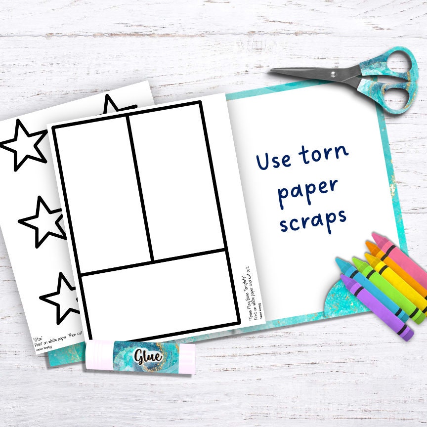 Texas Flag Craft, Kids Printable Craft Template, Texas State Symbols ...