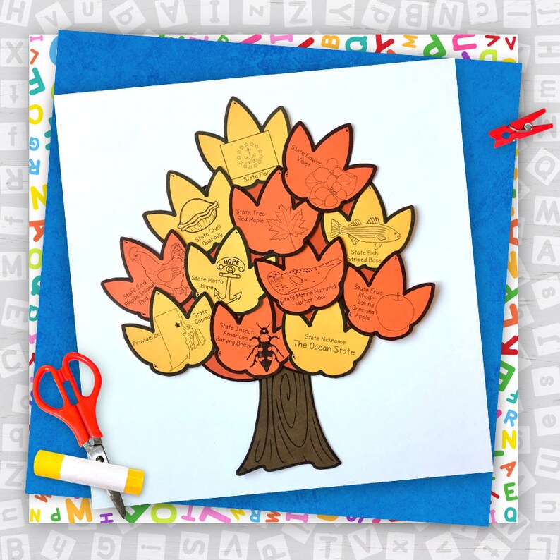 Rhode Island State Symbols, Sugar Maple Tree, Kids Printable Craft ...