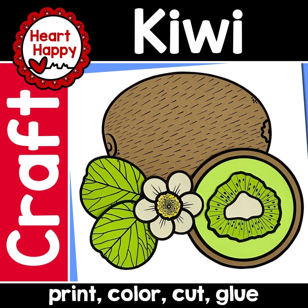 Kiwi Craft Kids Printable Craft Template Fruit Craft Letter - Etsy
